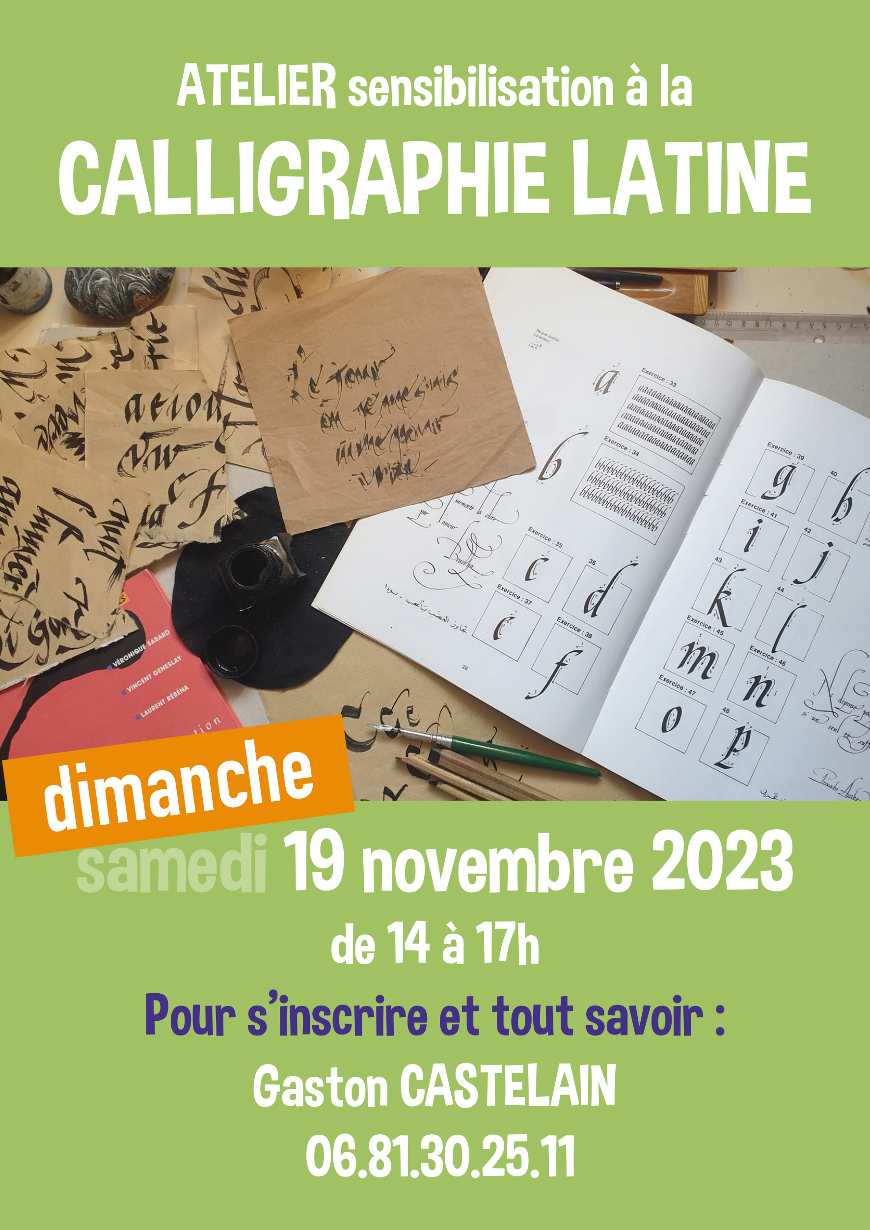 Atelier d’initiation à la calligraphie latine – Blog des Bourians
